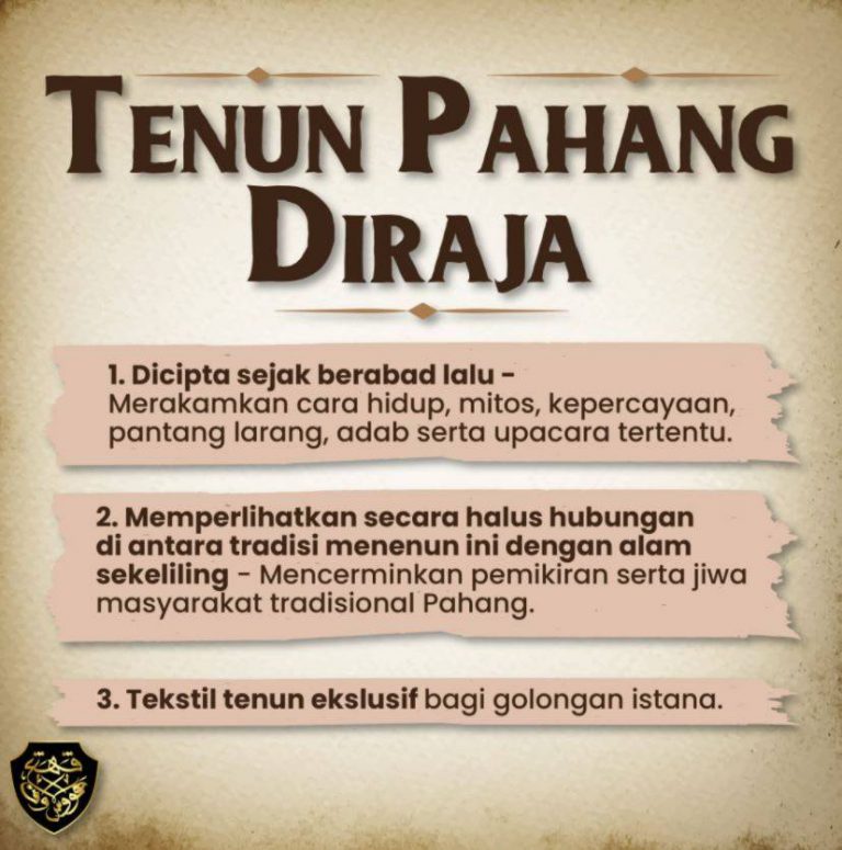 Tenun Pahang Diraja Cantik Penuh Pesona Serta Terselit Simbolik ...